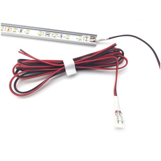 2 Meter Profile 8mm LED strip Power Lead - 12V 3A Power Lead