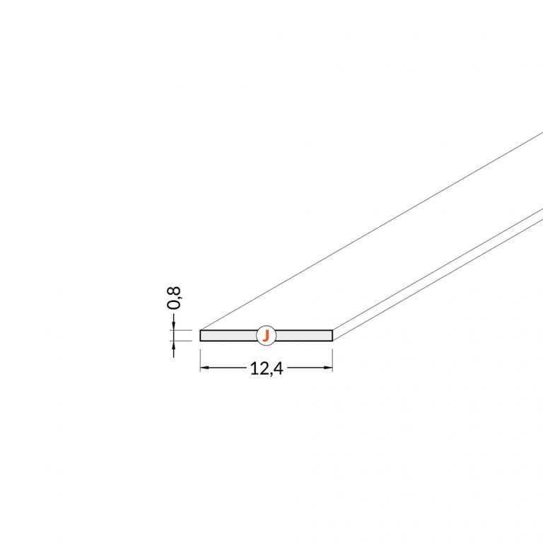 LED Profile Cover Slide "J" Diffuser, Transparent - Xpress Electrical