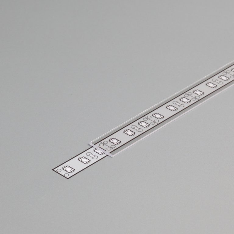 LED Profile Cover Slide "J" Diffuser, Transparent - Xpress Electrical