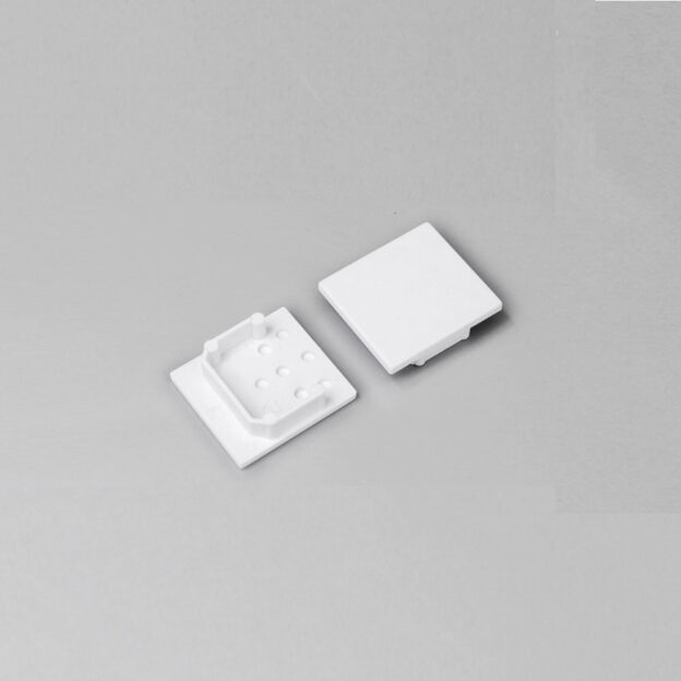 LINEA20 Profile White End Caps, Set - Xpress Electrical