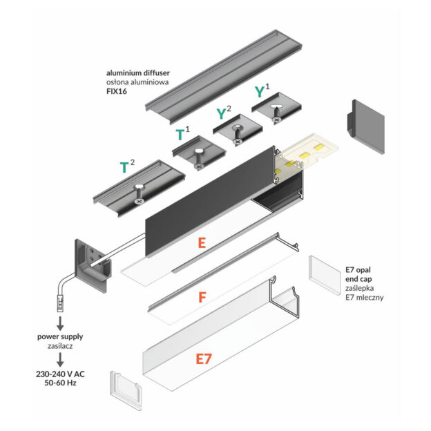 LINEA20 Suspension Aluminium Profile - Xpress Electrical