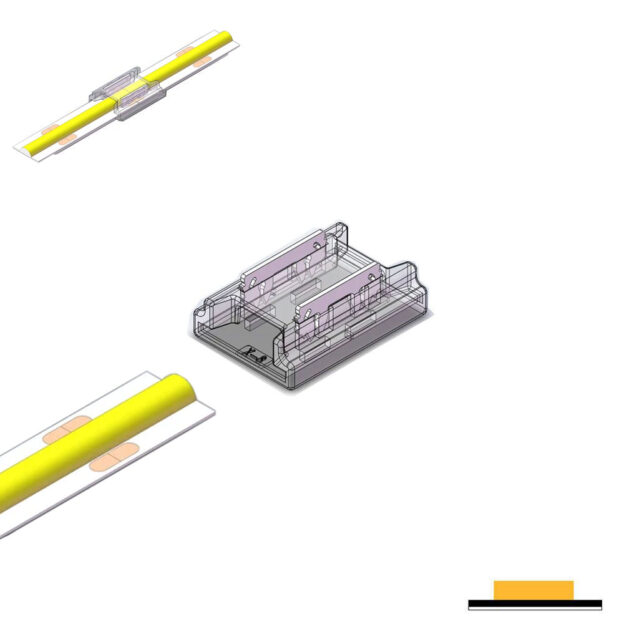 Mini Series Splice Strip to Strip Connector, 10mm 2 Pin - Xpress Electrical