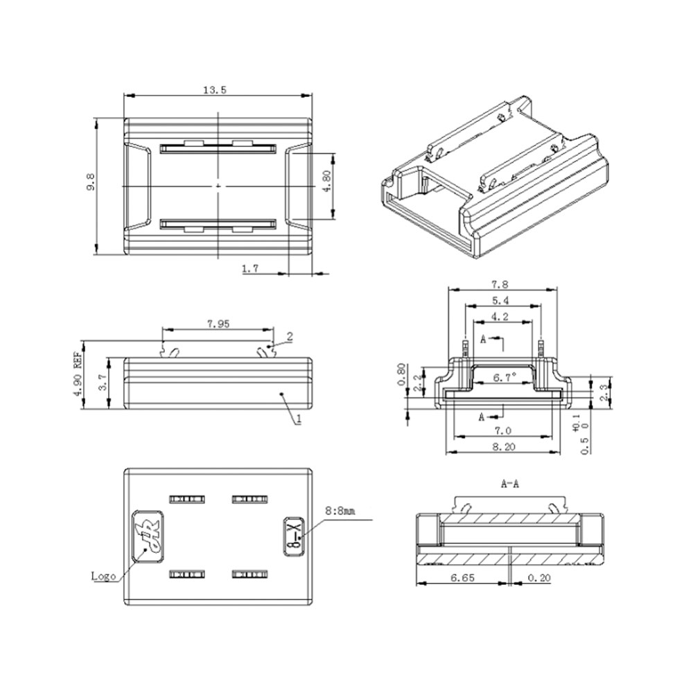 Mini Series Splice Strip to Strip Connector, 8mm 2 Pin - Xpress Electrical