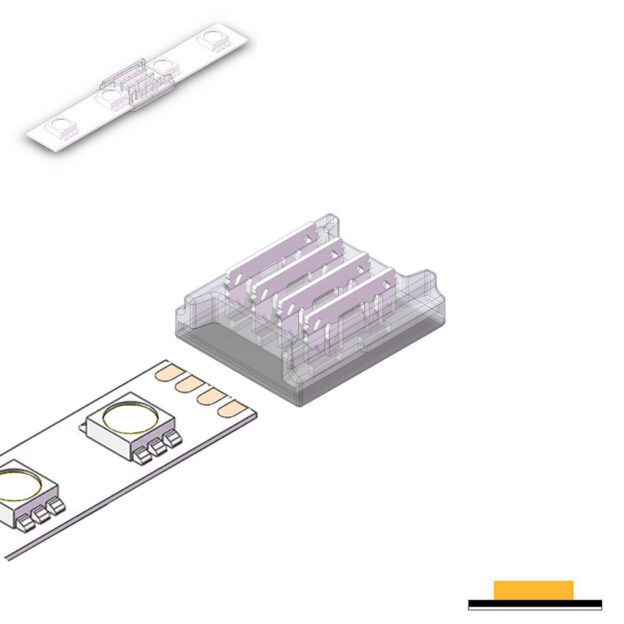 Mini Series Splice Strip to Strip Connector, SMD 4 Pin