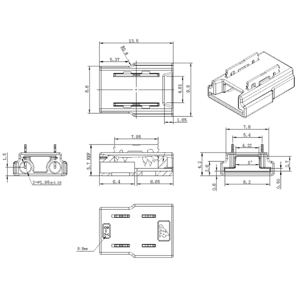 Mini Series Splice Strip to Wire Connector, 8mm 2 Pin - Xpress Electrical