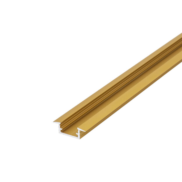 XL MINI U-LINE Gold Recessed Aluminium Profile, 2 Meters