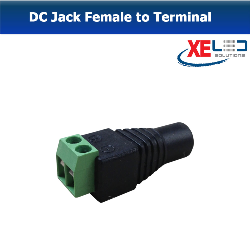 DC Jack Female to Terminal Block for Joining Linking Flexible LED Strip ...