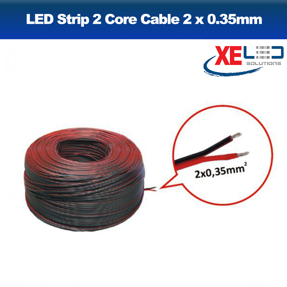 LED Strip 2 Core Cable 2 x 0.35mm Red/Black - Xpress Electrical