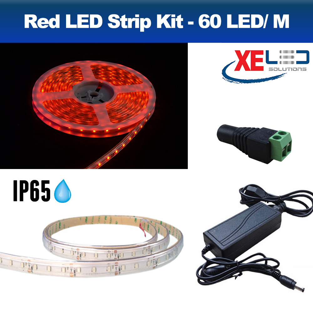 5M RED IP45 LED Strip Light, DIY Value Kit Xpress Electrical