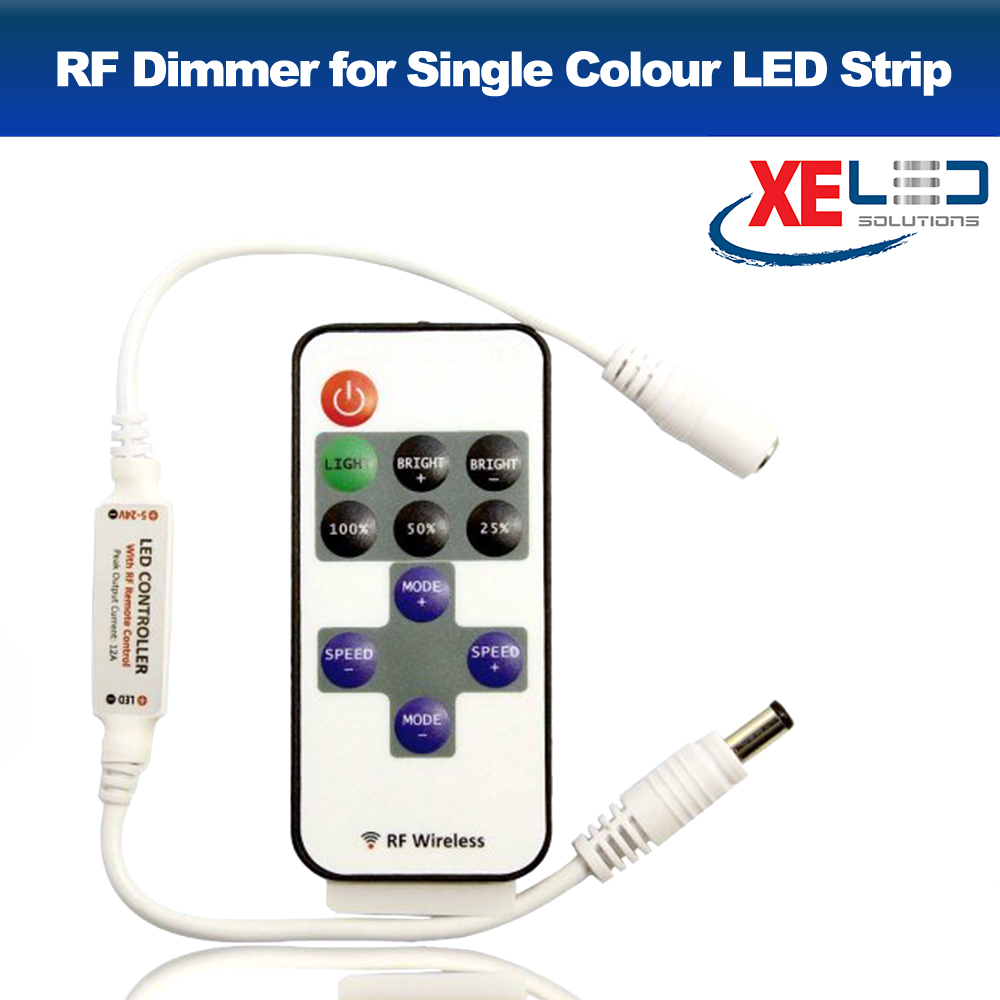 12-24V Remote Control Dimmer for Single Colour Flexible LED strip 12V ...